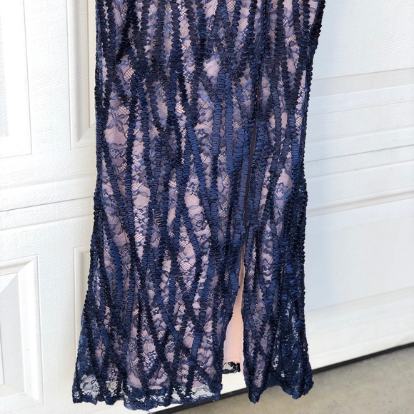 JS Collections | Dresses | Js Collection Navy Blue Gowns Dress | Poshmark